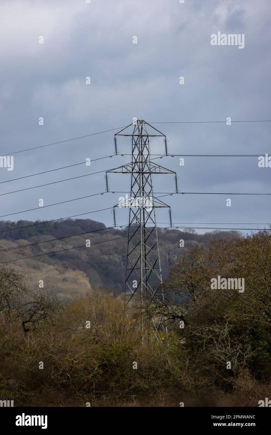 The old lattice design of pylon Stock Photo - Alamy