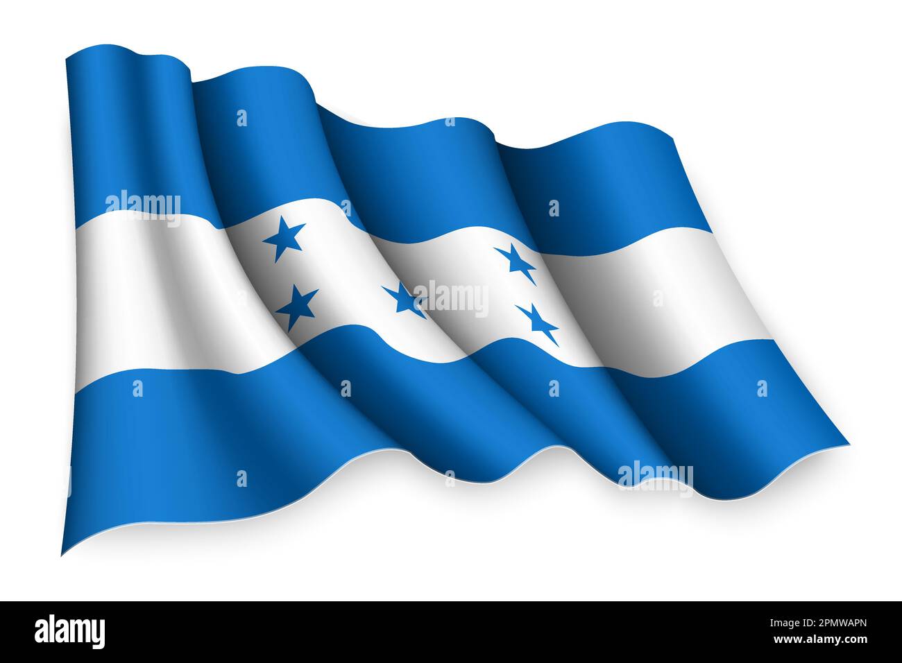 Realistic waving flag of Honduras Stock Vector Image & Art - Alamy