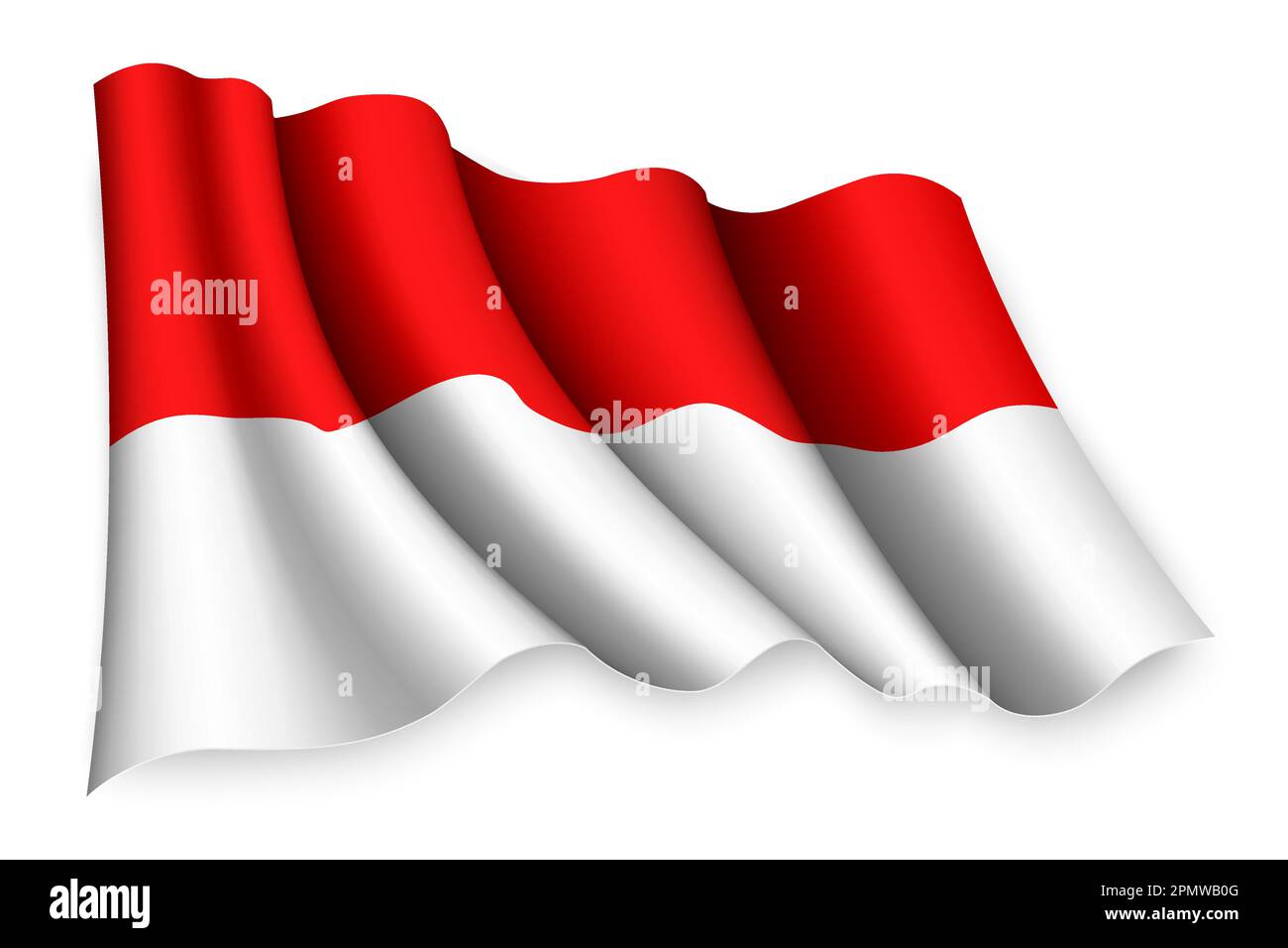 Realistic waving flag of Indonesia Stock Vector Image & Art - Alamy