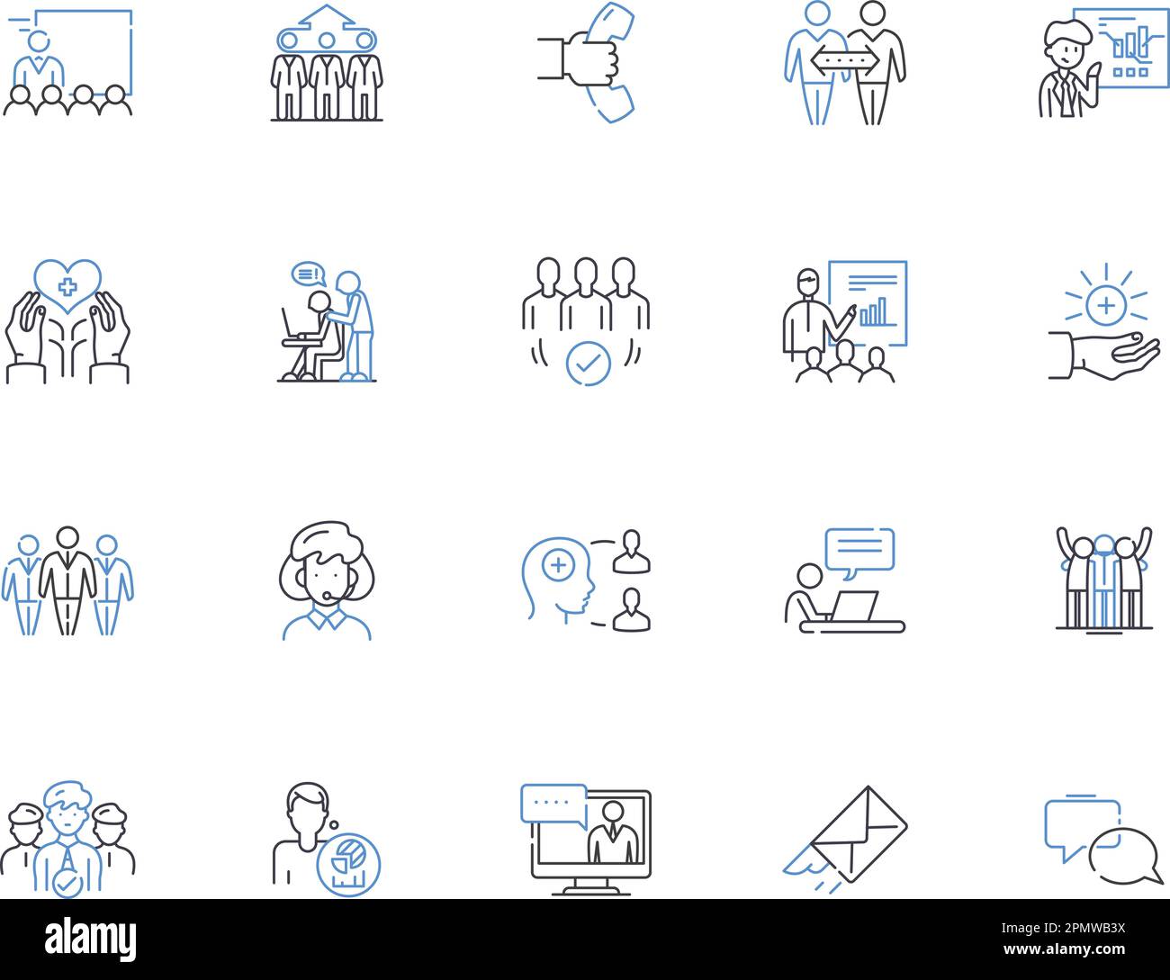 AI assistance outline icons collection. Artificial, Intelligence ...