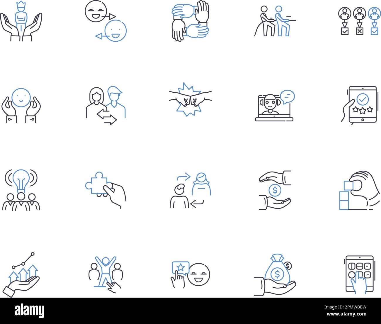 Maintenance outline icons collection. Fix, Repair, Adjust, Replace ...