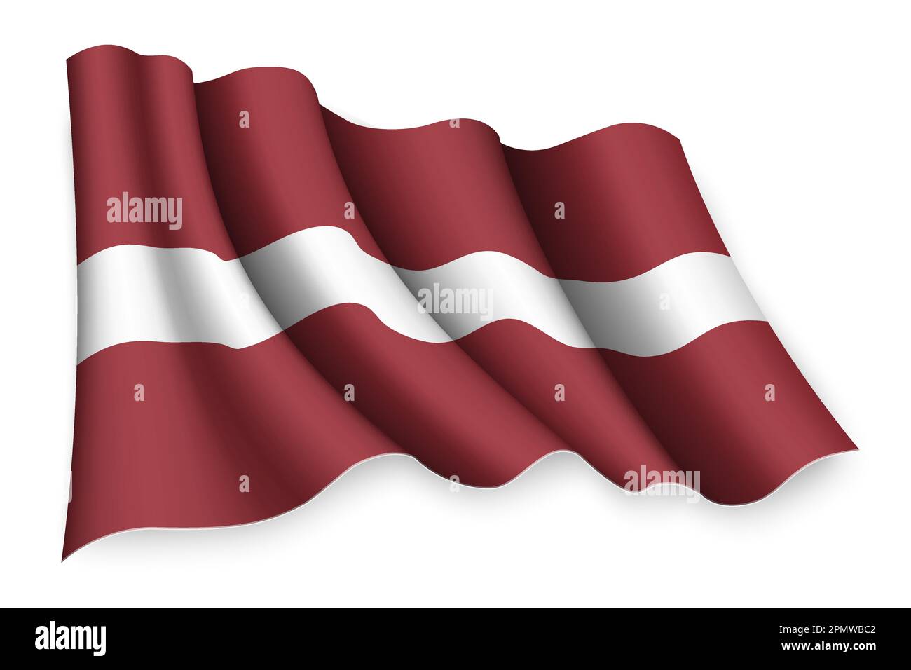 Latvia flag realistic waving Stock Vector Images - Alamy