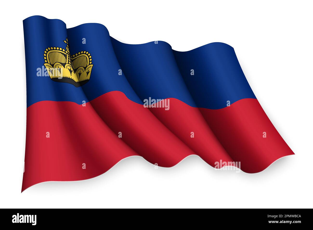 Realistic liechtenstein flag waving hi-res stock photography and images ...