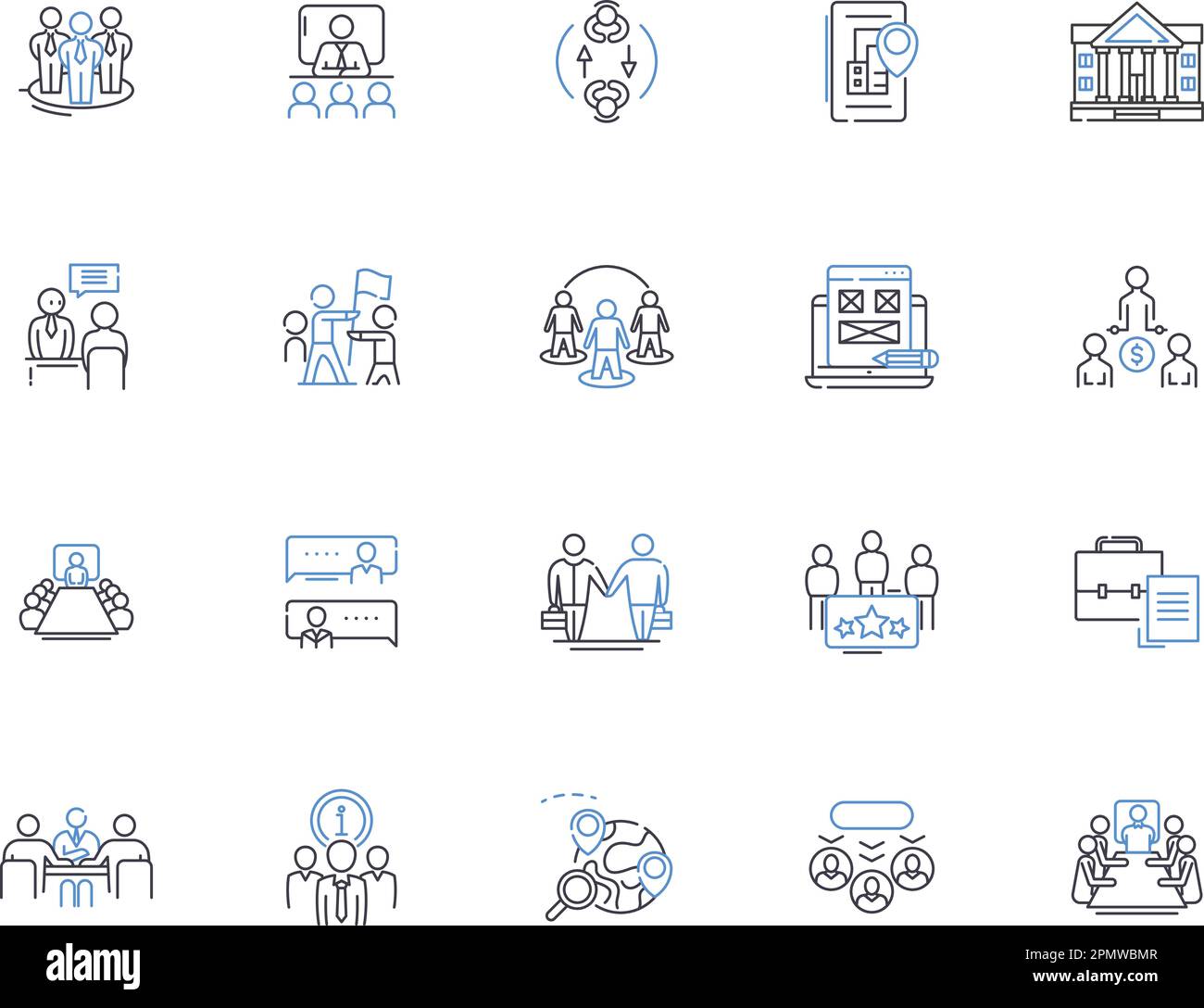Franchise business outline icons collection. Franchise, Business ...