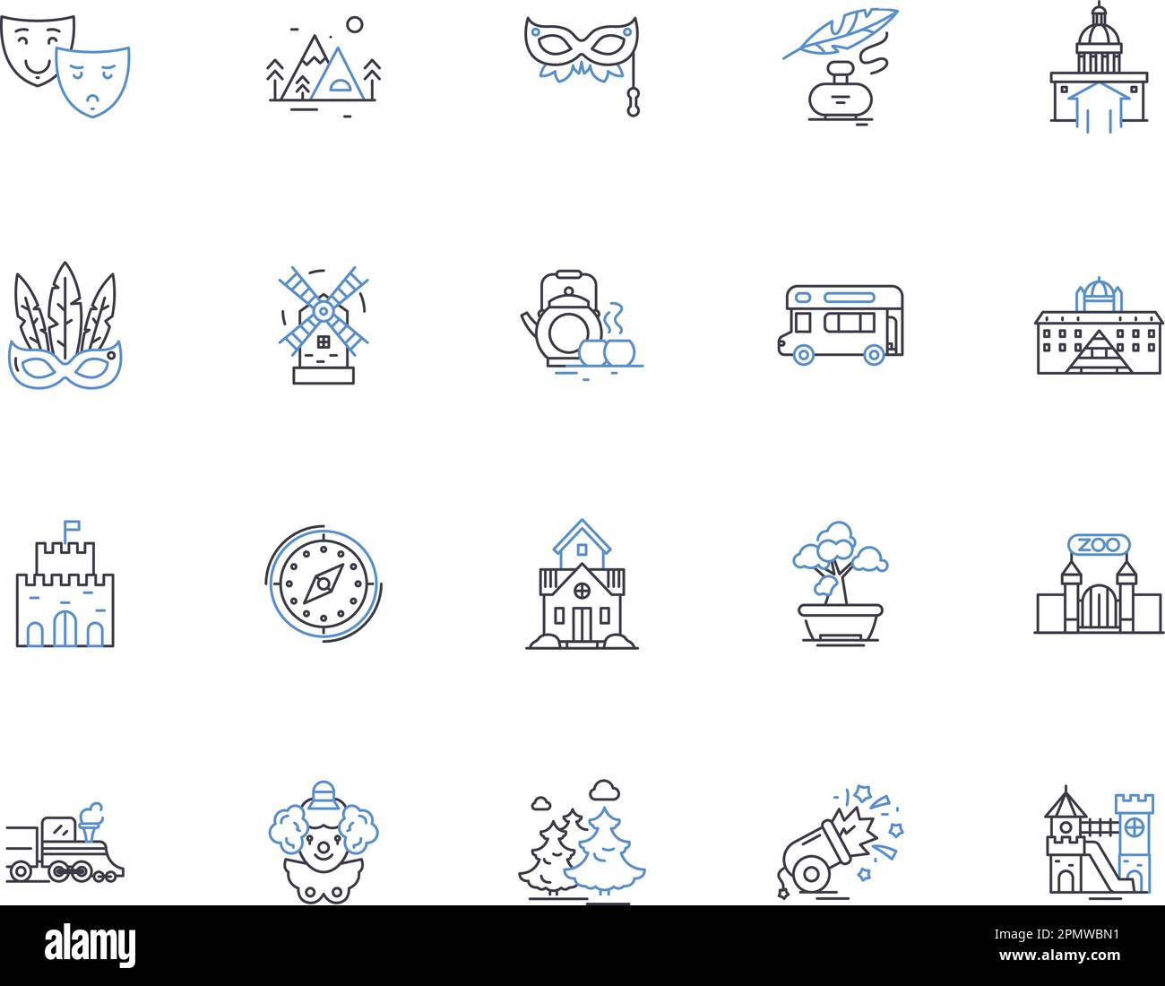 History outline icons collection. Past, timeline, ancient, events, culture, learn, records ...