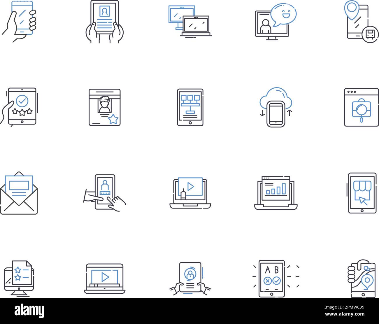 Cell phone outline icons collection. Mobile, Smartphone, Cellular ...