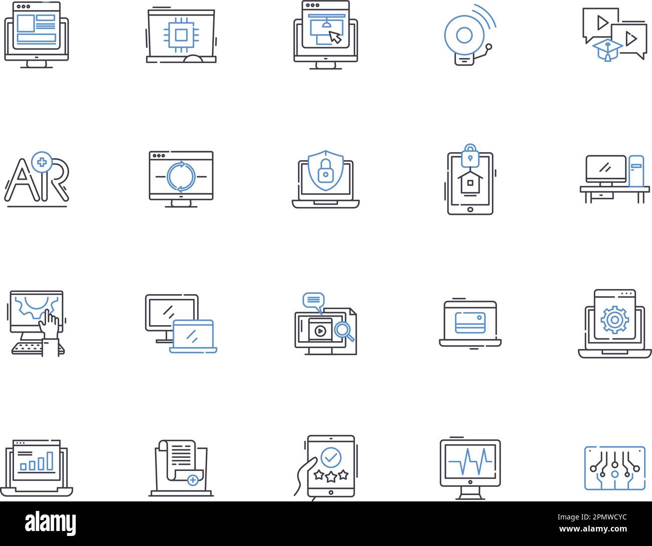 Software outline icons collection. Software, Program, Application ... Software outline icons collection. Software, Program, Application ...