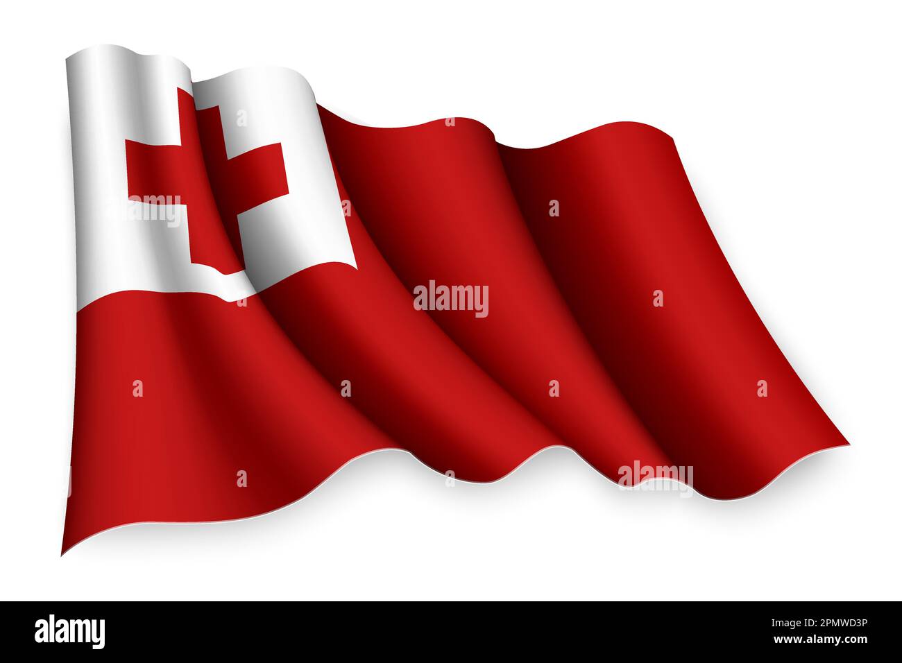 Realistic waving flag of Tonga Stock Vector Image & Art - Alamy