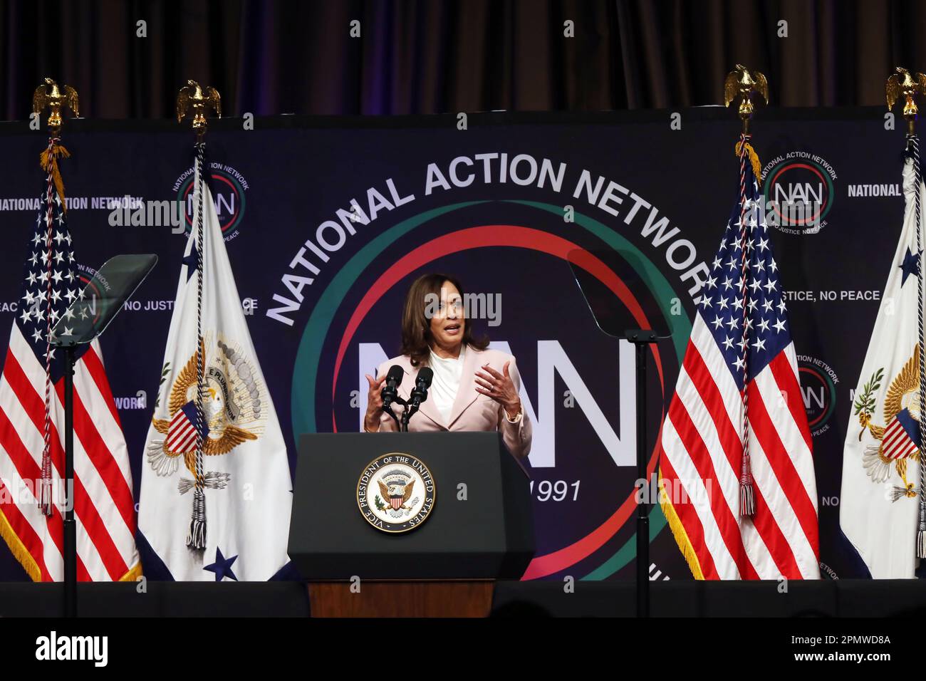 NEW YORK, NY - April 14: Hundreds gather to attend the 2023 National Action Network Convention ...