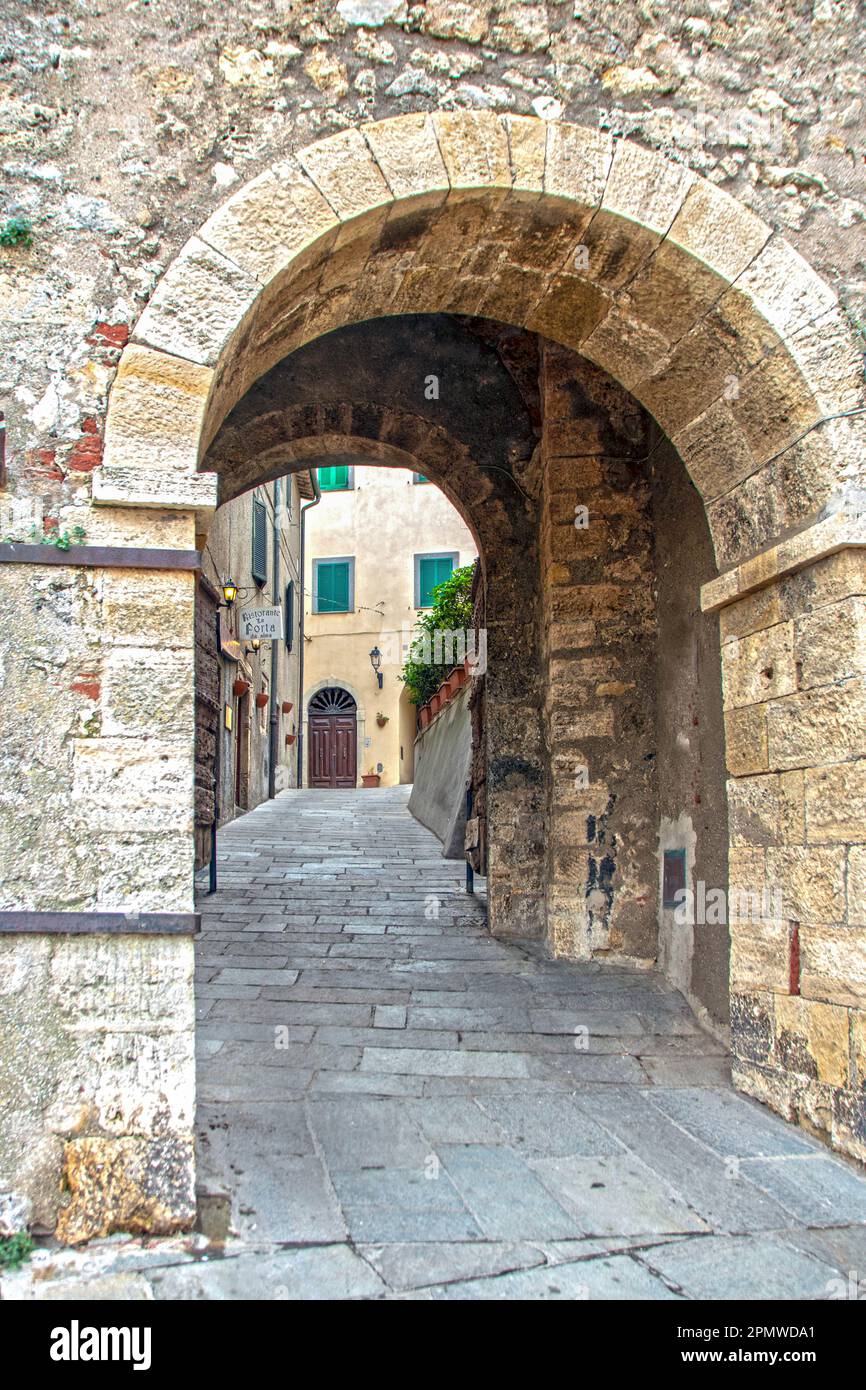 street in the medieval town of Capalbio, Tuscany, Italy Stock Photo - Alamy