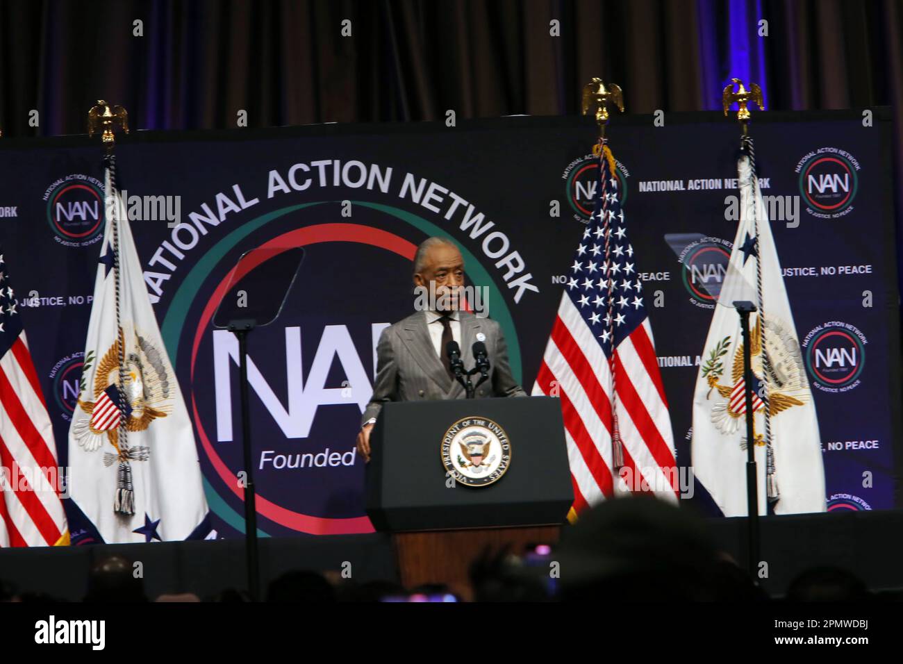 NEW YORK, NY - April 14: Hundreds gather to attend the 2023 National Action Network Convention ...