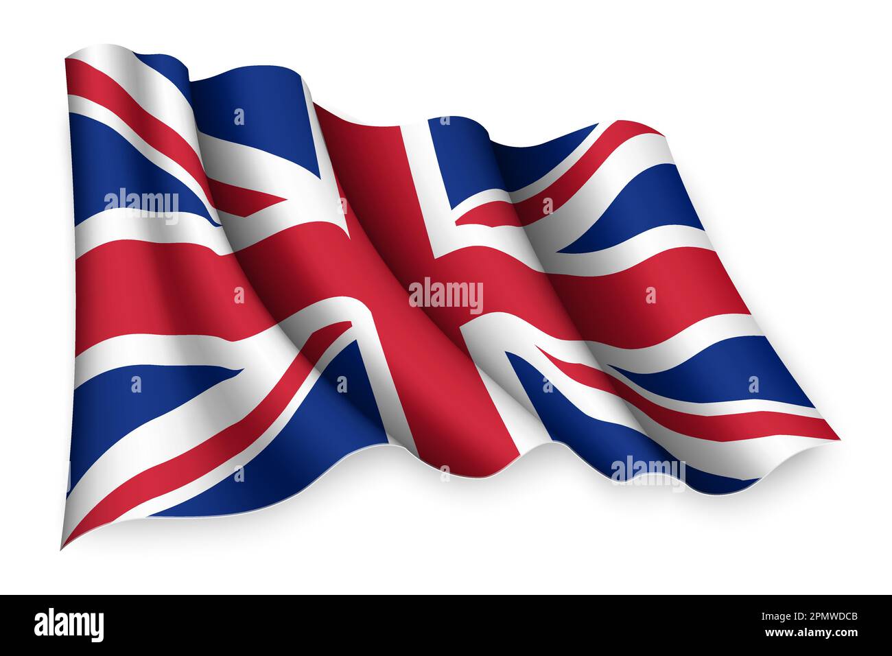 Realistic waving flag of United Kingdom Stock Vector Image & Art - Alamy
