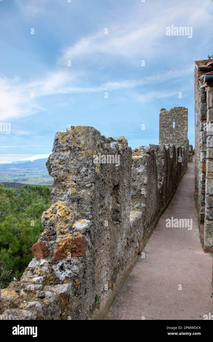 medieval walls around the town of Capalbio, Tuscany, Italy Stock Photo ...