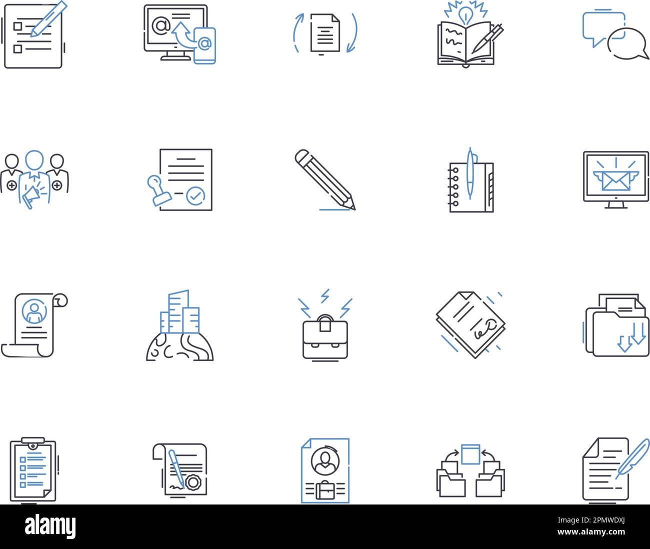 Office design outline icons collection. Office, Design, Interior ...