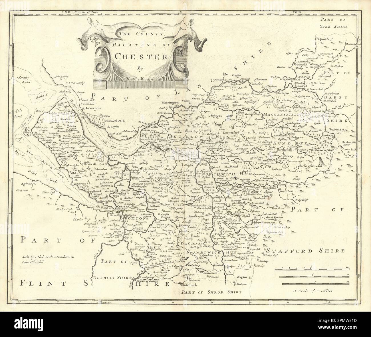 Antique map of chester hi-res stock photography and images - Alamy
