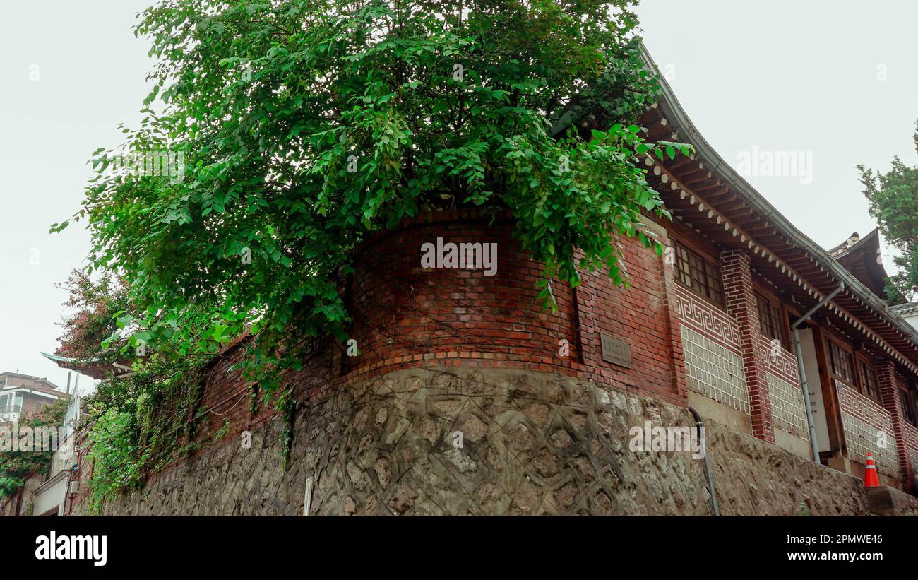 Hanok is a traditional house in South Korea. Bukchon Hanok Village is ...