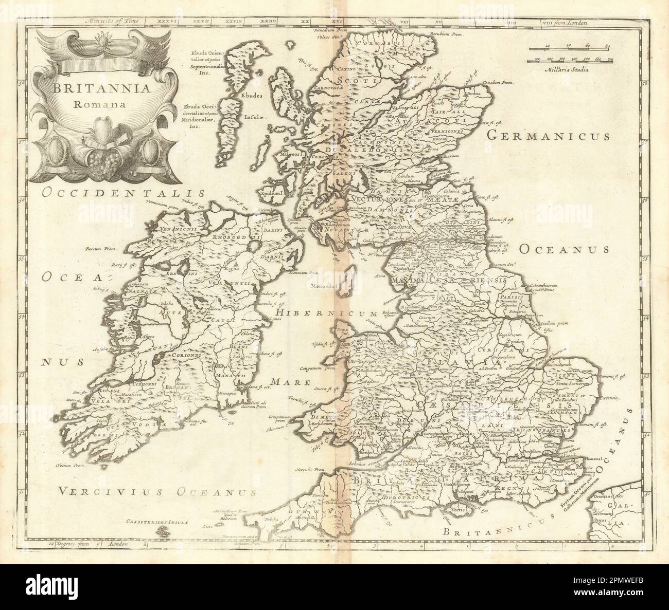 Roman Britain. 'BRITANNIA ROMANA' by ROBERT MORDEN. Camden's Britannia ...