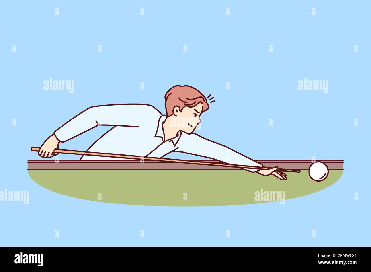Guy playing billiards Stock Vector Images - Alamy