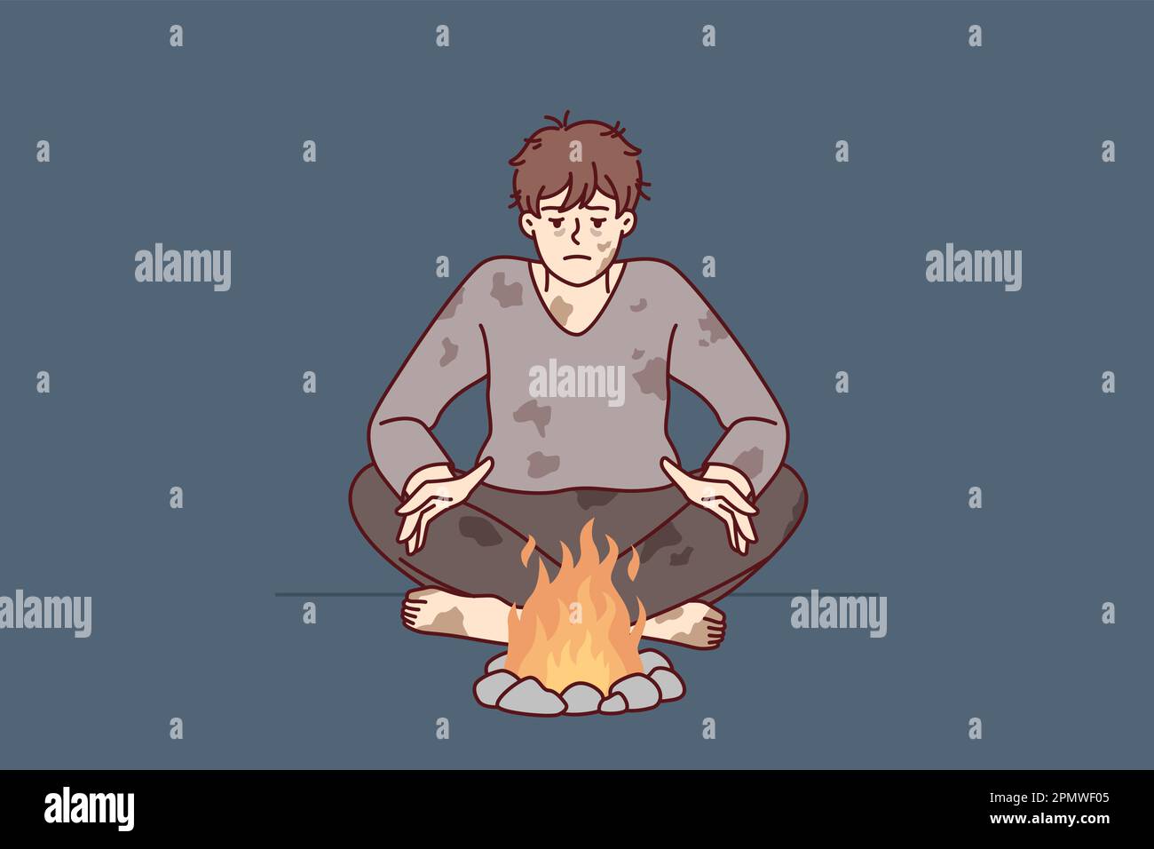 Survive from fire illustration Stock Vector Images - Alamy