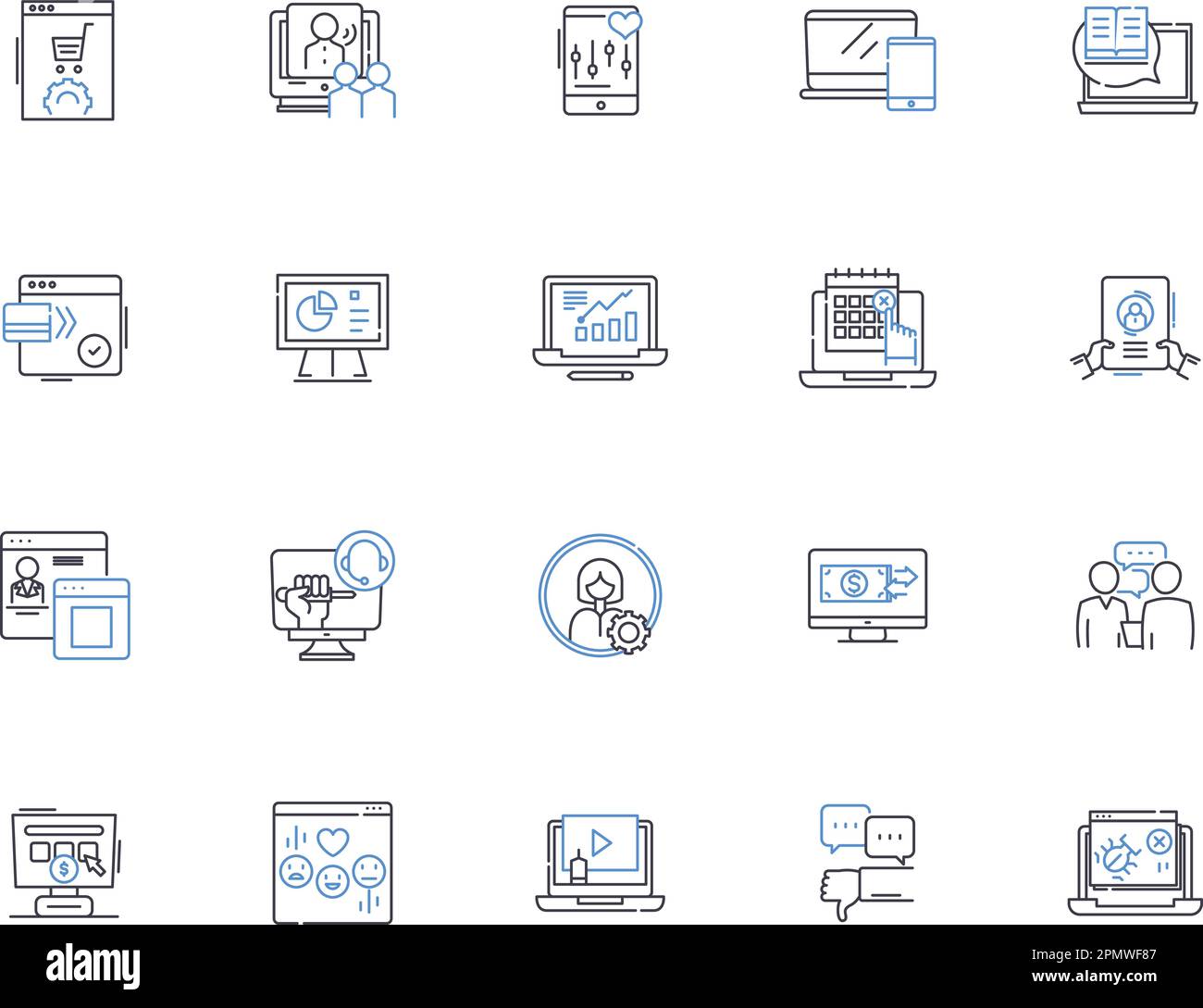 Content outline icons collection. Content, Writing, Information, Text ...