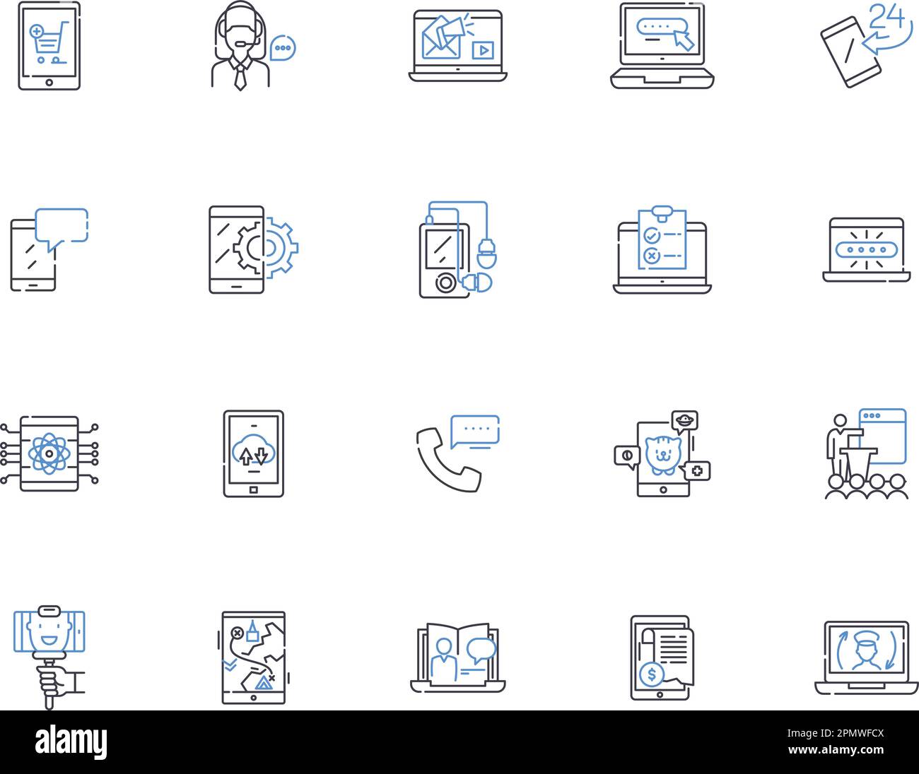 User outline icons collection. User, Profiles, Audience, Customers, Consumers, Visitors, Clients ...