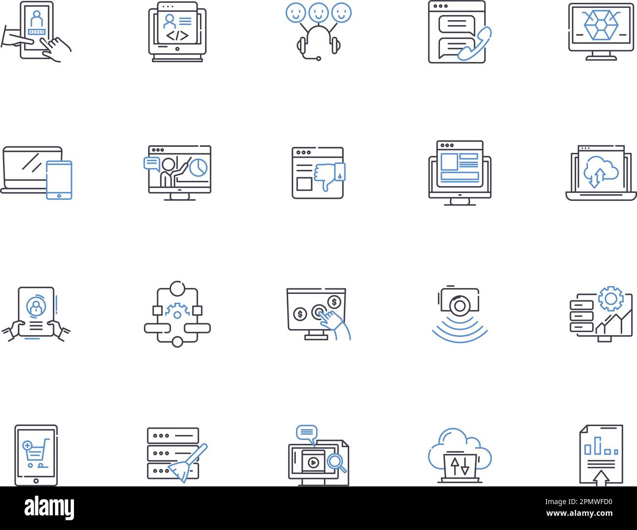 Device outline icons collection. Device, Gadget, Appliance, Instrument ...