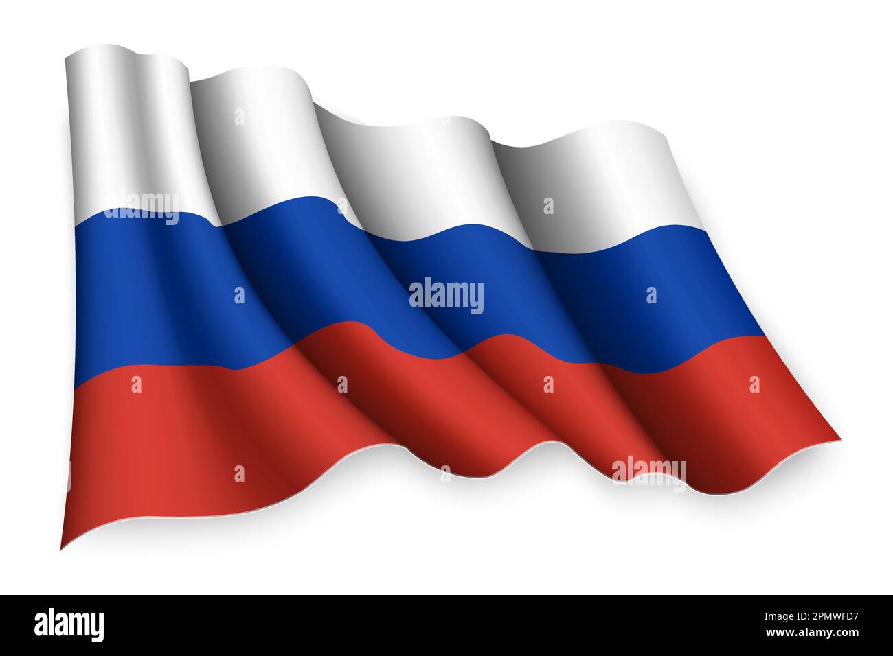 Realistic waving flag of Russia Stock Vector Image & Art - Alamy