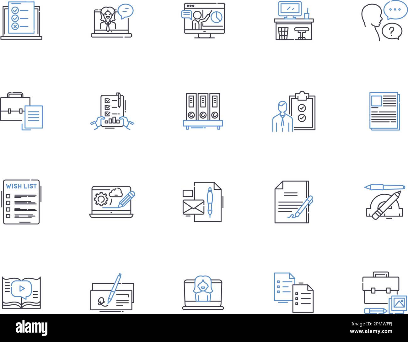 Copywriting outline icons collection. Copywriting, Content, Writing ...