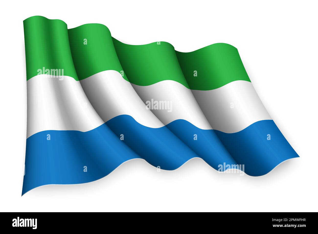 Realistic waving flag of Sierra Leone Stock Vector Image & Art - Alamy