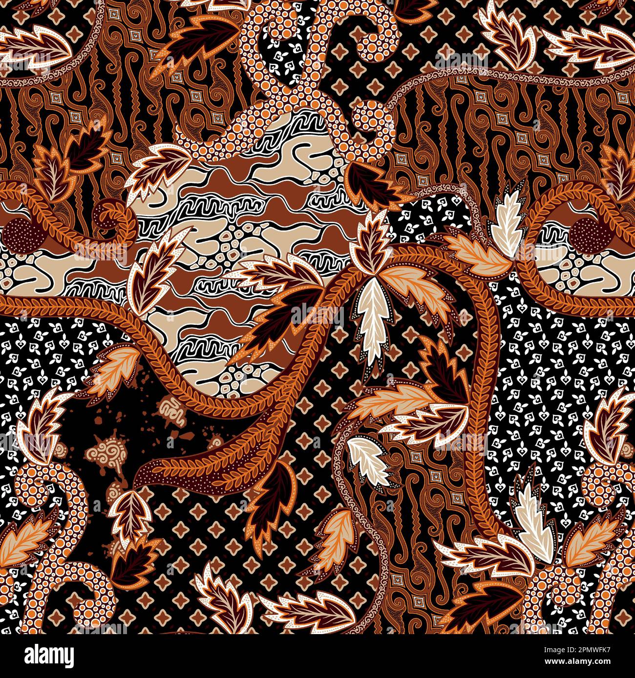 Batik Seamless Pattern Stock Photo - Alamy