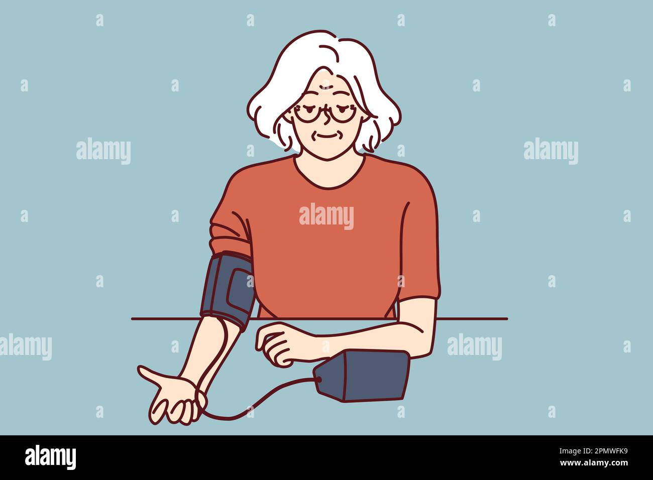 Taking own pulse Stock Vector Images - Alamy