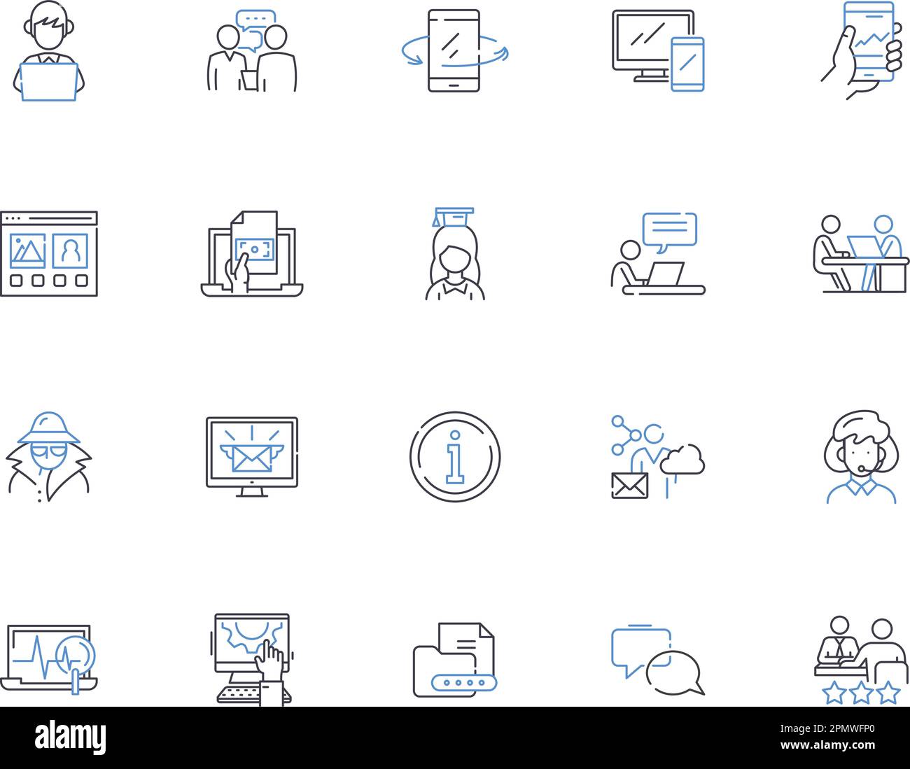 Account outline icons collection. Account, Finance, Bank, Balance ...