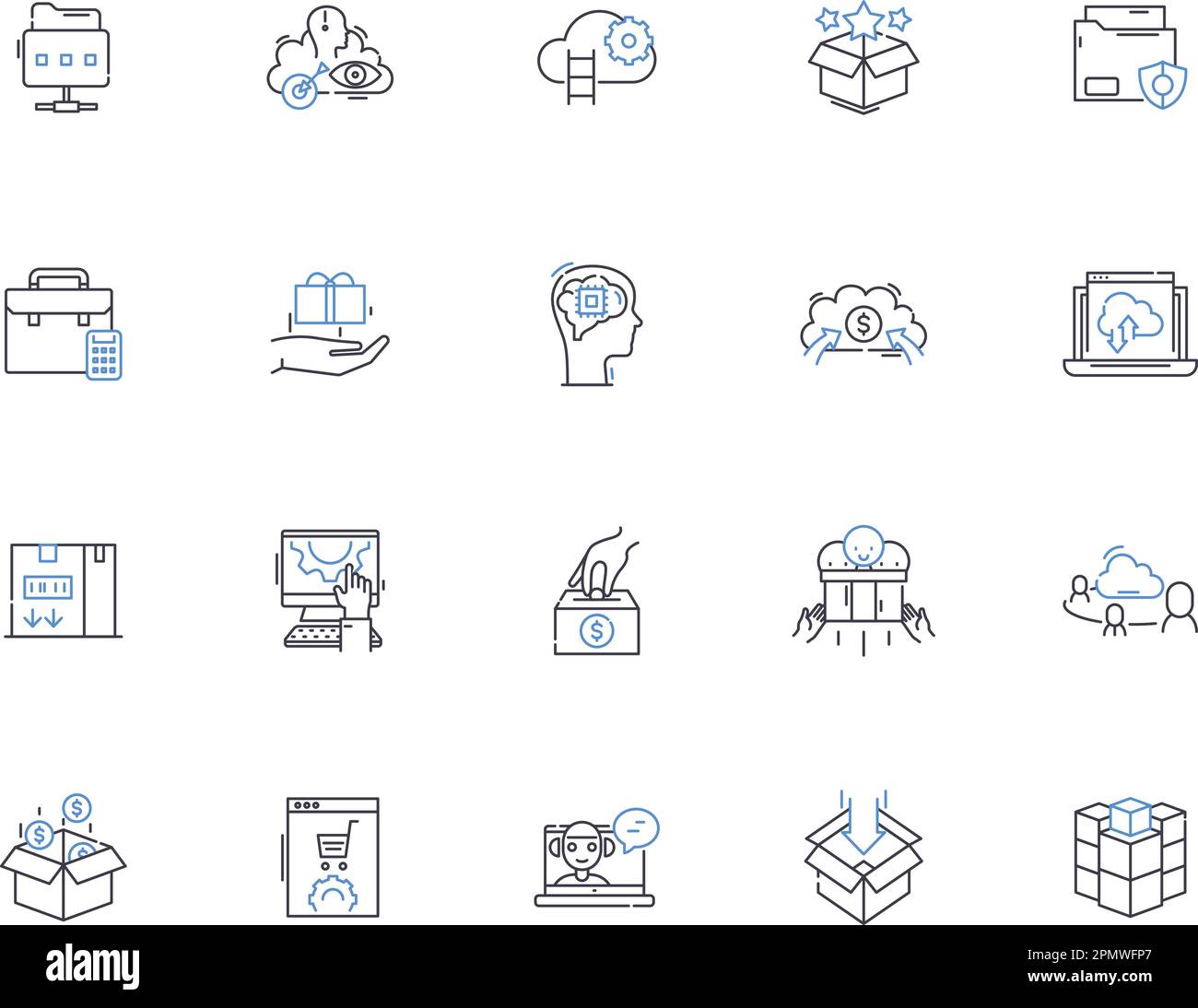 Storage outline icons collection. Storage, Space, Container, Rack ...
