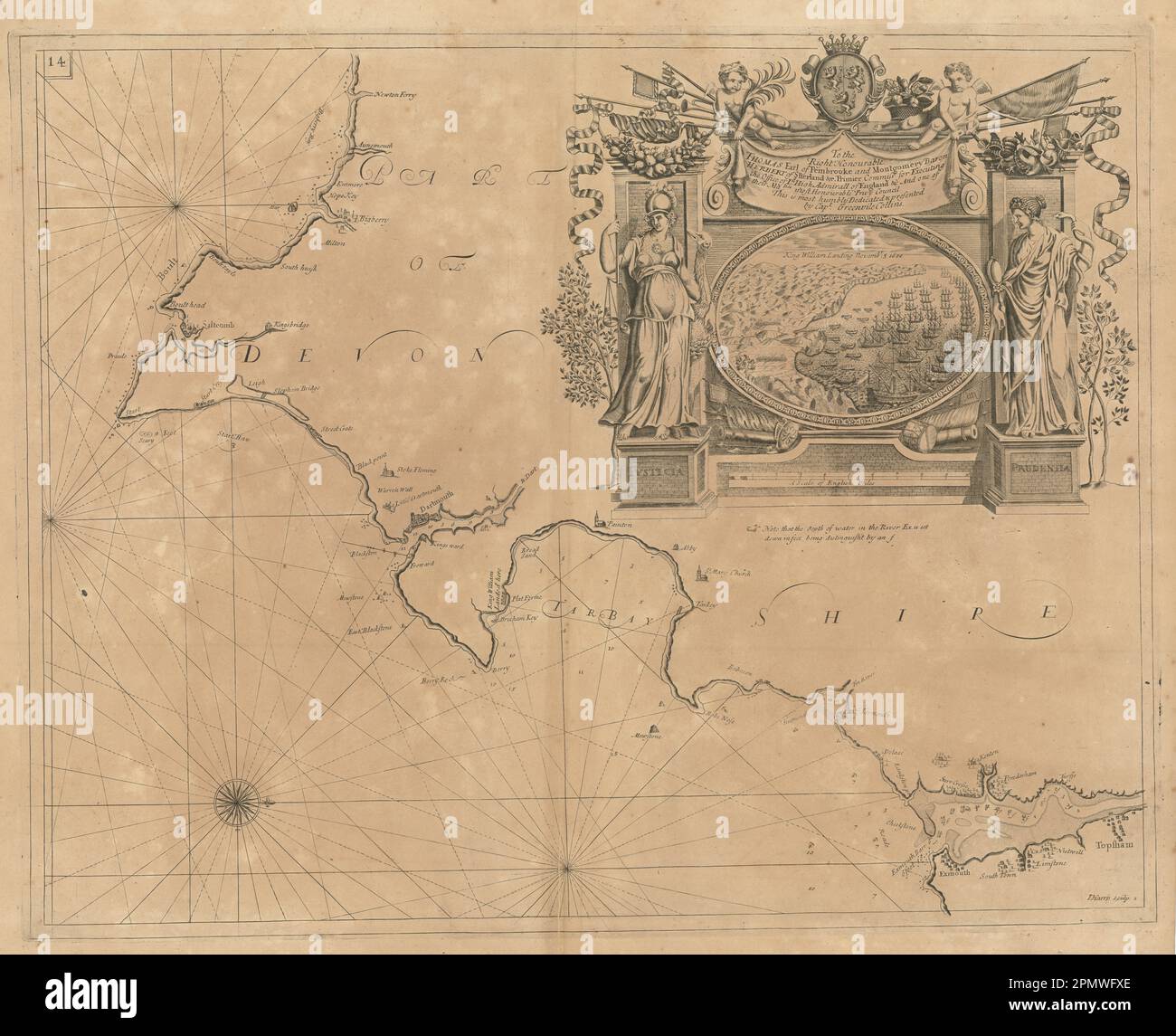SOUTH DEVON RIVIERA sea coast chart. Salcombe Dartmouth Torbay. COLLINS ...