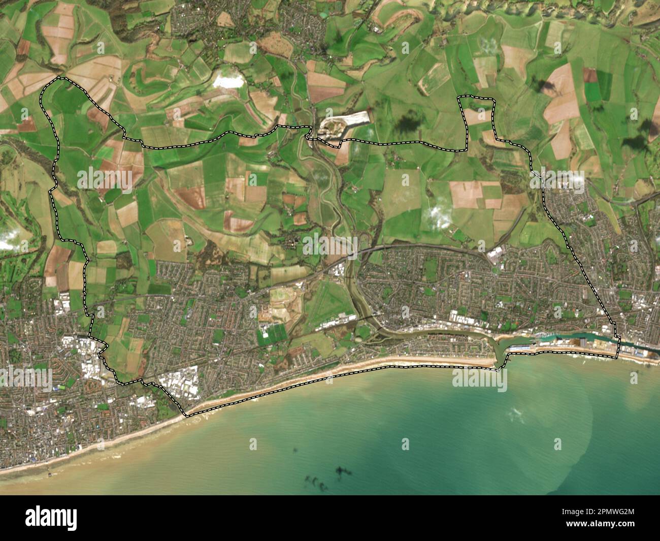 Adur outline map hi-res stock photography and images - Alamy