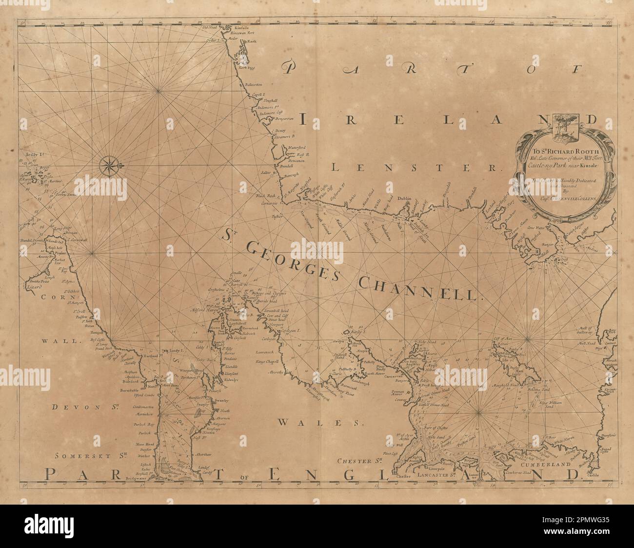 ST GEORGE'S CHANNELL sea chart. The Irish & Celtic Seas. COLLINS 1693 ...