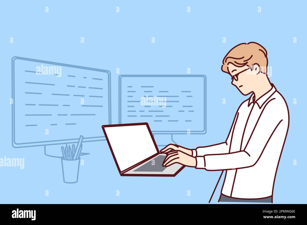 Operator analyst Stock Vector Images - Alamy