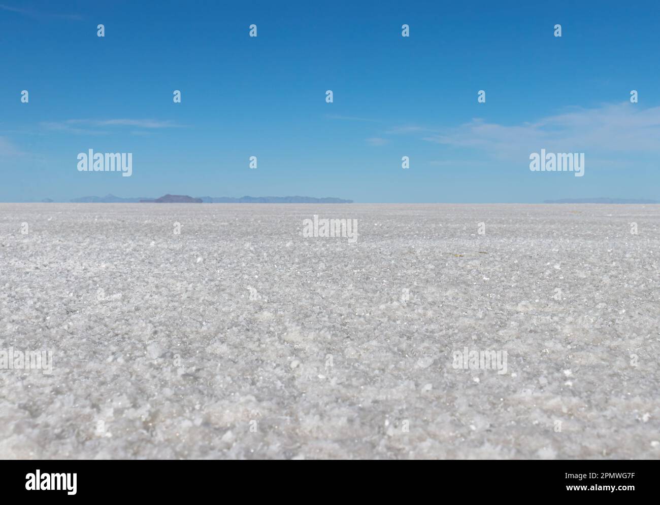 An expansive landscape with a wide view of the horizon. Bonneville Salt ...