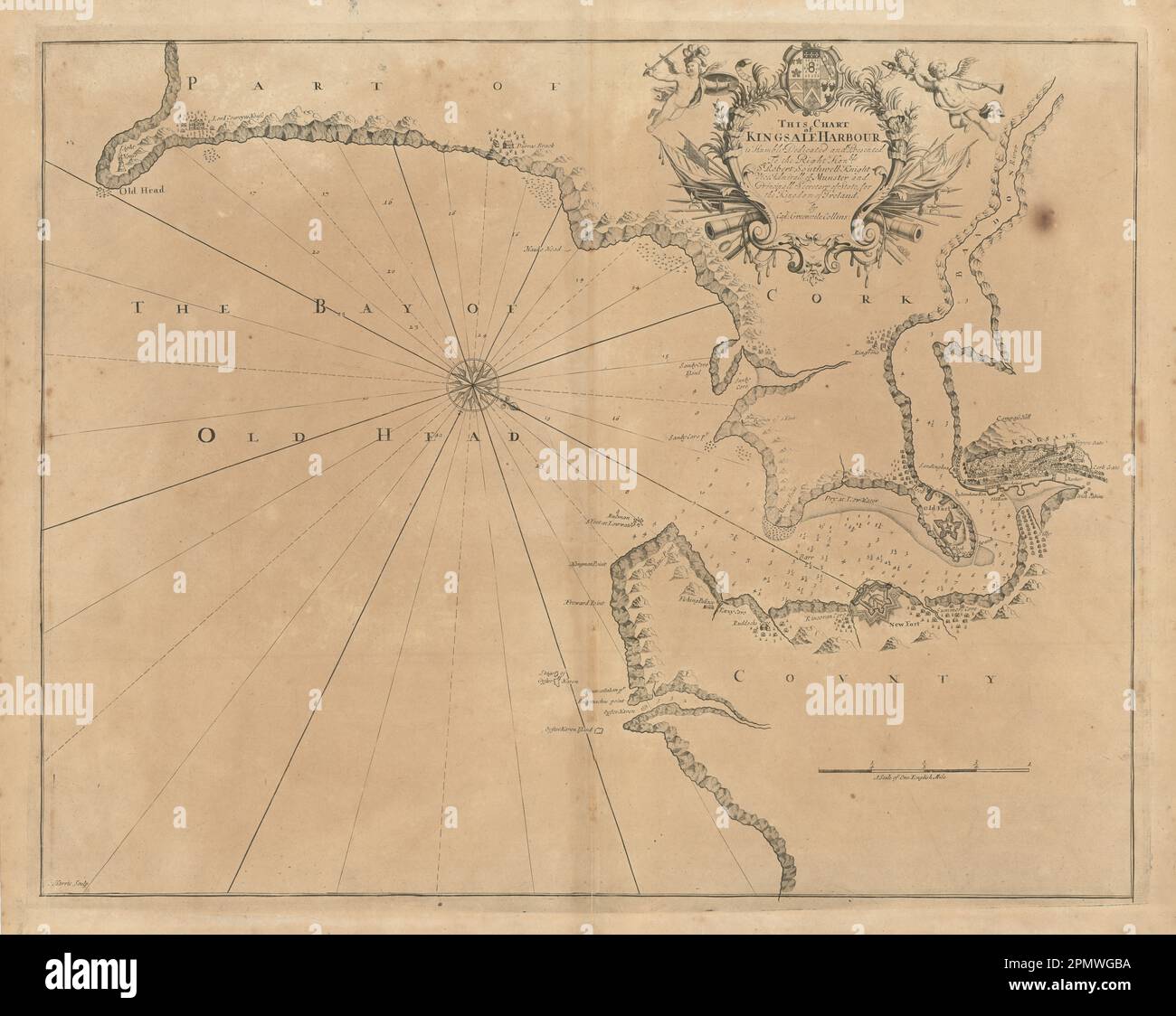 Kingsale Harbour sea chart. KINSALE & BANDON ESTUARY. Capt G COLLINS ...
