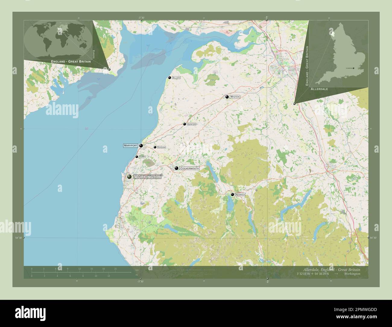 Allerdale, non metropolitan district of England - Great Britain. Open ...