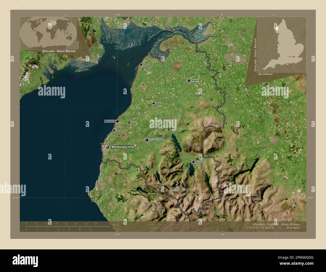 Allerdale, non metropolitan district of England - Great Britain. High ...