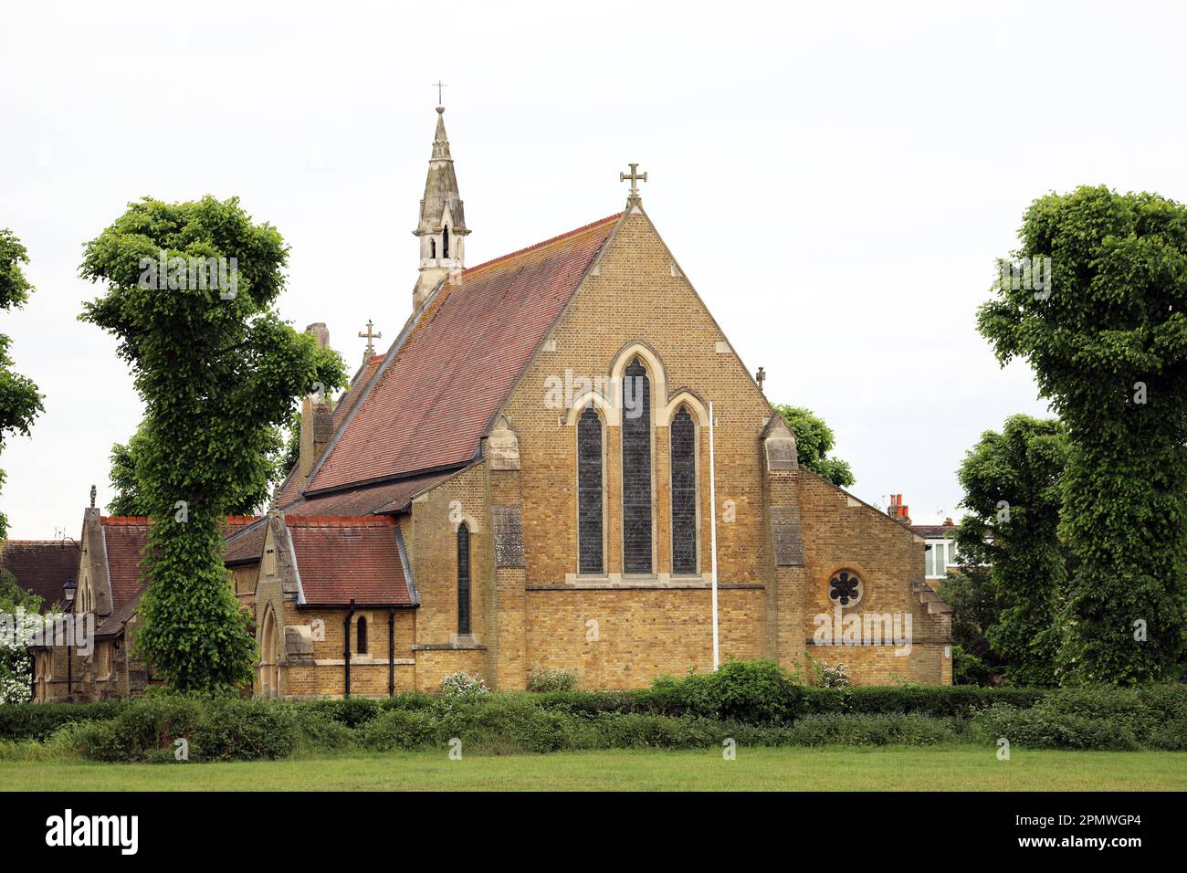St. Mary's Church, the historic parish church of Barnes, nestled in the ...