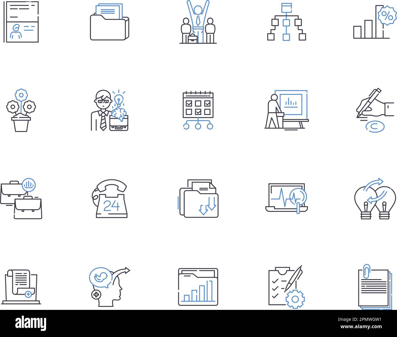 Analytics outline icons collection. Analysis, Trends, Data, Insights ...