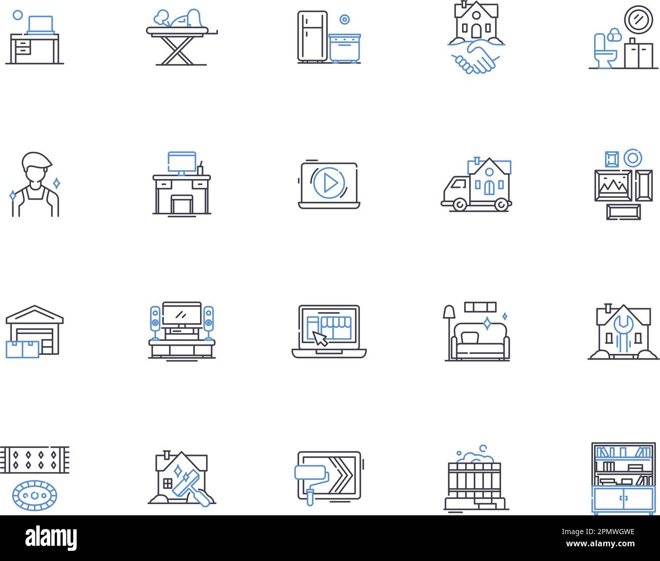 Home outline icons collection. House, Abode, Dwelling, Residence ... Home outline icons collection. House, Abode, Dwelling, Residence ...