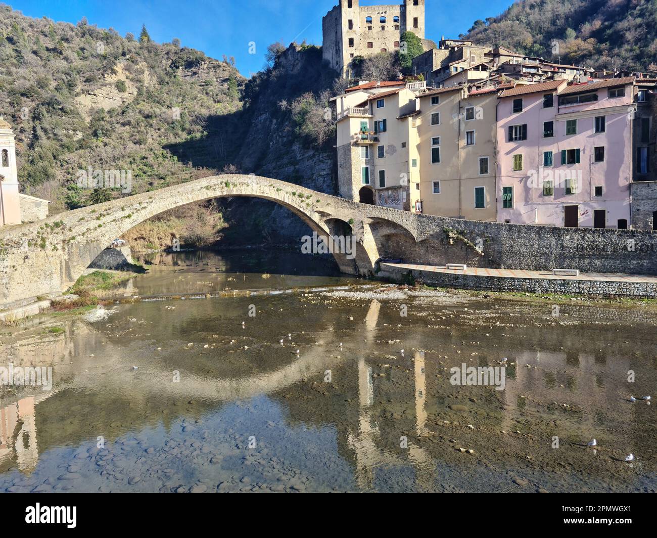 A stunning landscape captures Dolceacqua, a medieval village in Italy ...