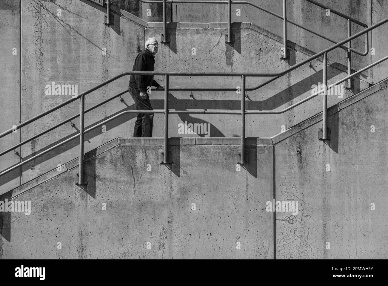 Handrail elderly Black and White Stock Photos & Images - Alamy