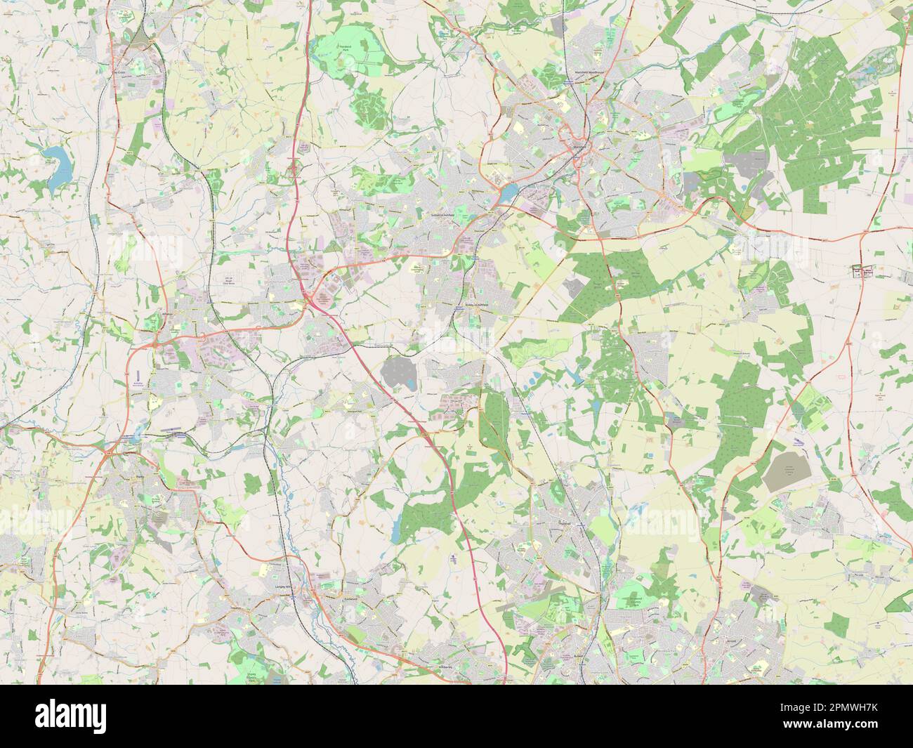 Map of hucknall hi-res stock photography and images - Alamy