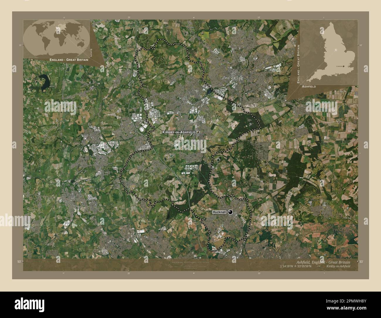 Map of hucknall hi-res stock photography and images - Alamy