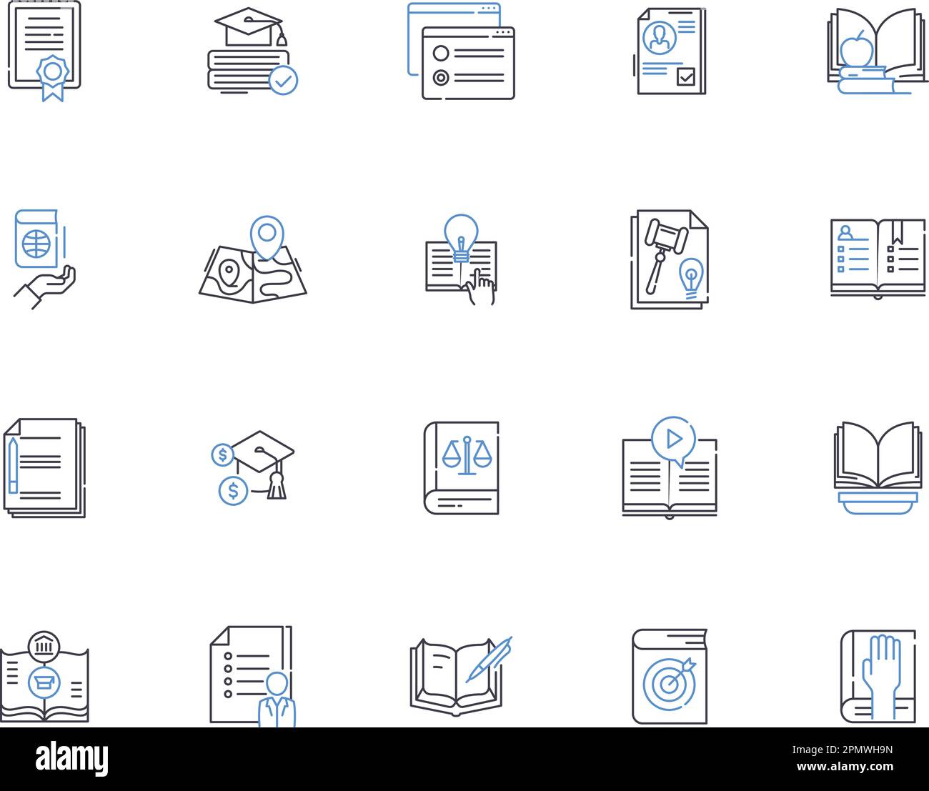 Book outline icons collection. Novel, Reading, Fiction, Textbook, Story ...
