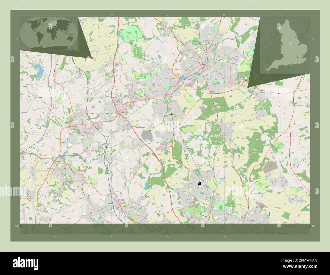Map of hucknall hi-res stock photography and images - Alamy